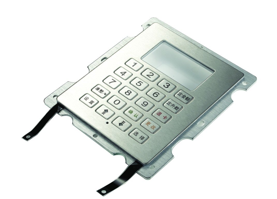 Information Display Window with Numeric Metal Keypad for Door Access