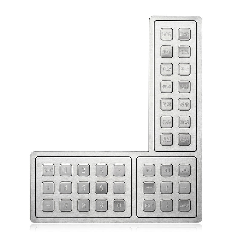 Gun-shape Stainless Panel Mount Rugged Numeric Keypad With Back-Lit Keys