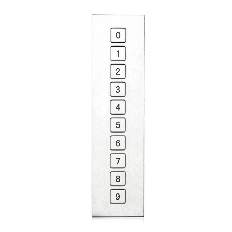 Input Devices Vandalproof Vertical Keys Metal Numeric Keypad / Pin Pad