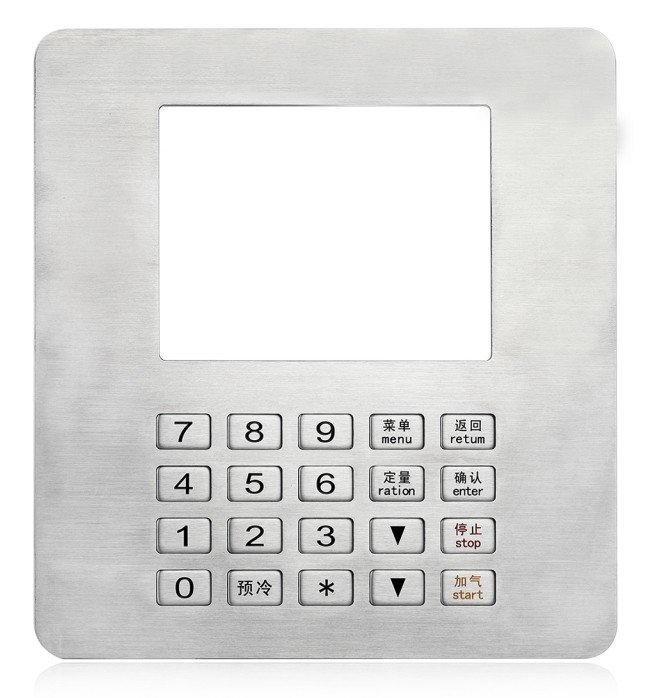 Rugged IP65 Panel Mount Keypad With Display Window , Stainless Steel Numeric Keypad