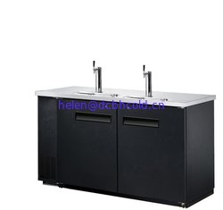 China 446L Beer Fridge Direct Draw Beer Dispenser with 2 towers. supplier