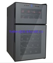 China 24 bottles dual zone mini wine coolers (Thermoelectric Wine Cooler Wine Cellar) supplier