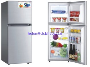 China 118L DC upright solar fridge freezer AC/DC compressor fridge ( upright double door 98L-518L) supplier