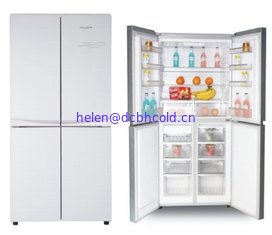 China 418L DC upright solar fridge freezer AC/DC compressor fridge 4 doors supplier