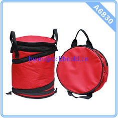 China HH-A6830 Red Folding Round Cooler Bag picnic soft cooler bag Thermos cooler bag supplier