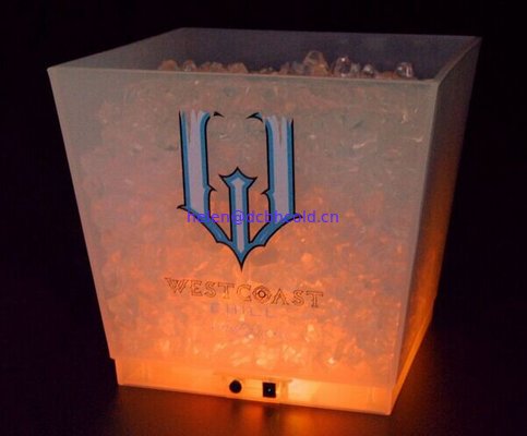 12L LED Glow Ice Buckets plastic cooler box supplier