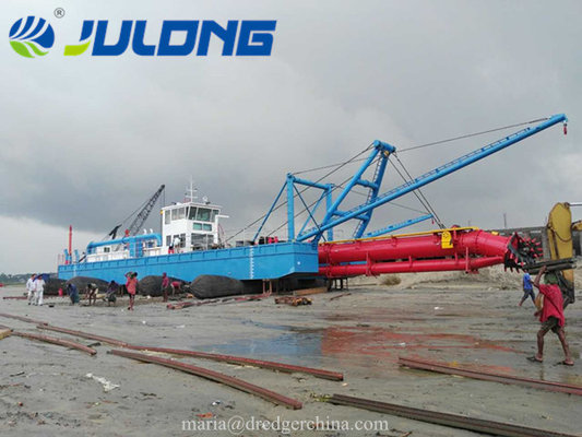 Julong 3500cbm/hr Cutter Suction Dredger for river sea sand and land reclaimation