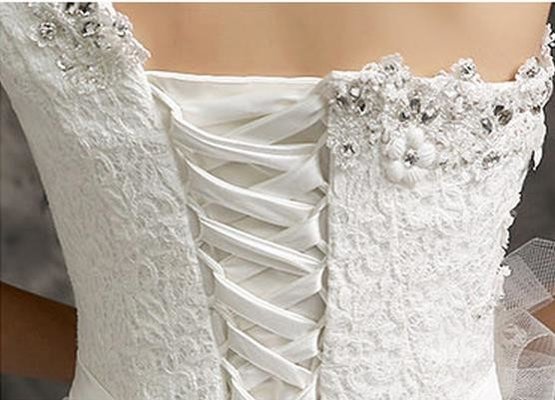 China Wedding Dress One-Shoulder Hi-Lo Wedding Dress LXHS-1428