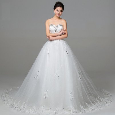 Strapless Wedding Dress with sweetheart Neckline LXHS-1321/6