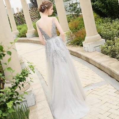 Elegant court train Appliques sash wedding dress / sleeveless wedding bridal gowns LXHS-1175