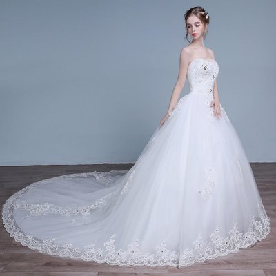 Sweetheart sleeveless Ladies Wedding Dresses , Diamond cathedral train wedding gowns LXHS-1330