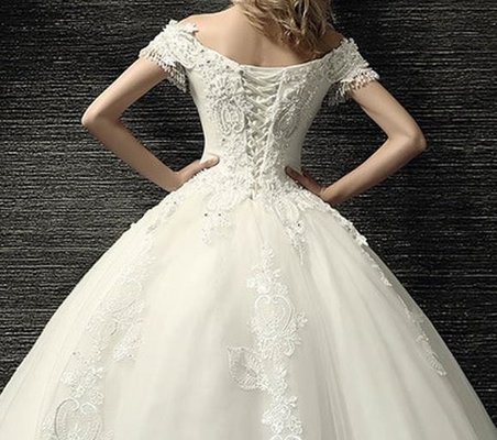 Exquisite Slim Lace Princess Wedding Gowns Summer elegant wedding dresses LXHS-1558