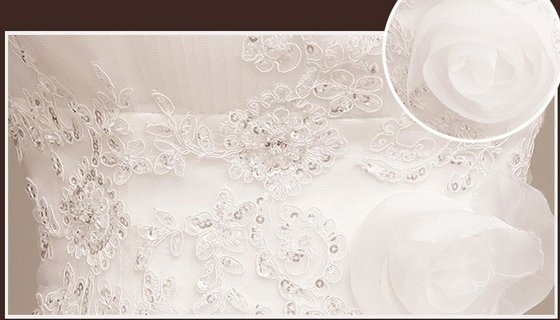 White Heart Shaped sweetheart Bra Princess Wedding Gowns with long train LXHS-1528
