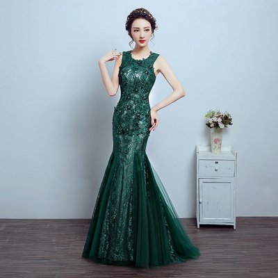 Custom Chiffon Sexy Sleeveless party dresses for Prom, Green LXLSQ-1220