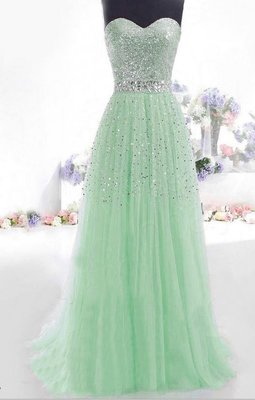 Strapless Birthday Party Evening Party Dresses for Juniors, Women, Green Colored LXLSQ-1180