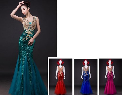 Fashion V Neckline Open back party dresses for wedding / business LXLSQ-1260