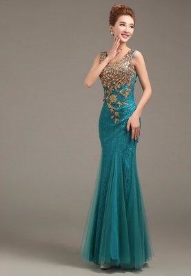 Fashion V Neckline Open back party dresses for wedding / business LXLSQ-1260