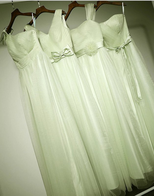 Elegant One Shoulder Bridesmaids Wedding Dresses with long trains LXLSQ-1149