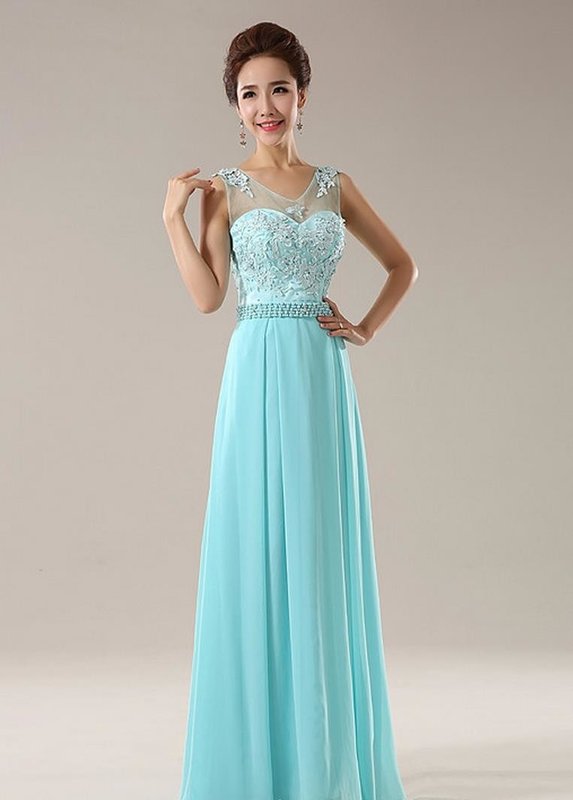Light Green Sleeveless party dresses / heart shaped prom dresses long LXLSQ-1177