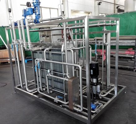 Ultra High Temperature UHT Plate Sterilizer Equipment / Pasteurizer Machine for Milk Plant