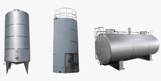 Large Horizontal / Vertical Stainless Steel Storage Tanks for Dairy Fresh Milk / Edible Oil