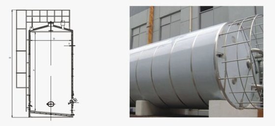 Large Horizontal / Vertical Stainless Steel Storage Tanks for Dairy Fresh Milk / Edible Oil