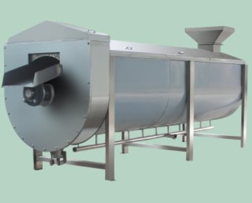 Stainless Steel Spiral Type Blancher Vegetable Processing Machinery High Efficiency