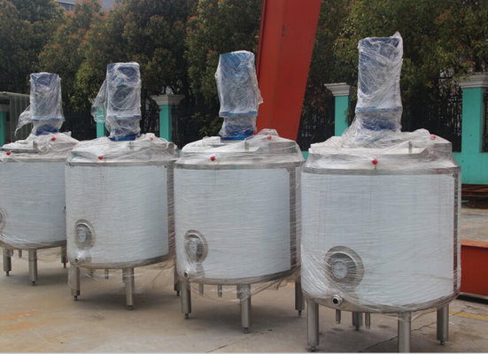 Milk Storage Dairy Processing Plant / Dairy Production Line Steel Mixing Tanks