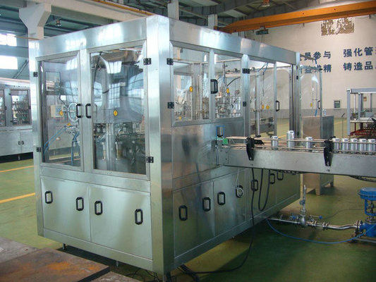 Les boissons liquides mettent en boîte la machine remplissante de cachetage avec le matériel d'acier inoxydable, pression normale