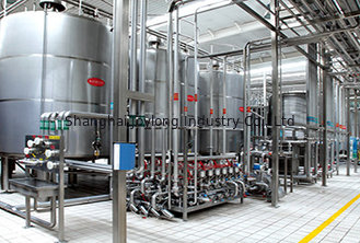 Gas Heating 1000L / H UHT Milk Processing Line Stationary with Pasteurization
