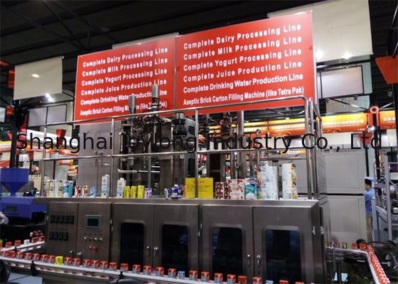 2000 BPH Aseptic Carton Beverage Filling Line For Juice And Milk