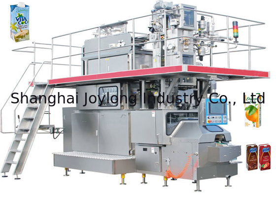 35KW Stainless Carton Brick Beverage Packaging Machine Beverage Filling Line 125 - 350ml
