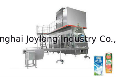 Power Frequency Carton Aseptic Filling Machine Brick Slim Shaped 500-1000ml