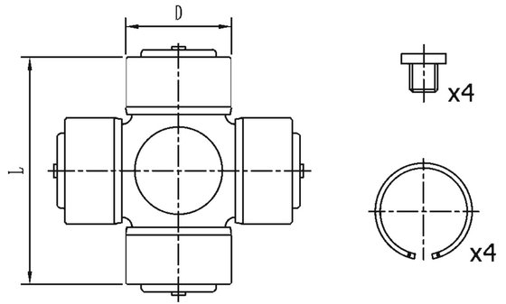 Power Transmission Cardan Universal Joint , Drive Shaft Universal Joint SWL250