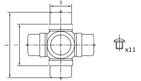 TS16949 Approved Single Universal Cross Joint Coupling Anti Corrosion
