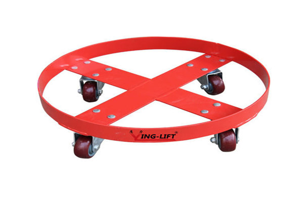 Steel Red  55 Gallon Drum Dolly , Drum Transport Equipment Easy To Operate