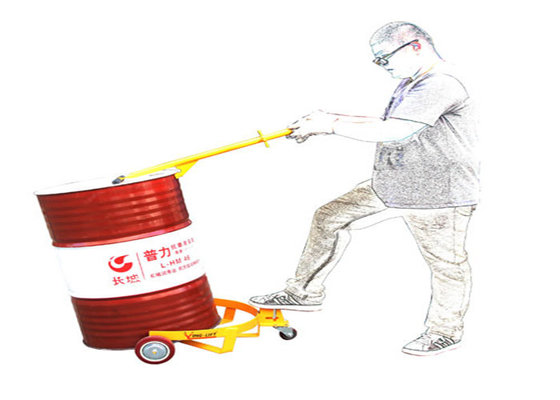 500KG 3 Wheel Drum Transport Equipment , Drum Caddy With Bung Wrench Handle