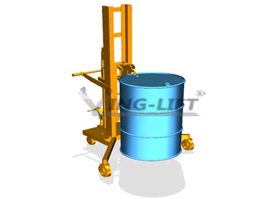 Heavy Duty Two Stage Pedaled Hydraulic Drum Dumper Truck , Lifting Height 1100mm