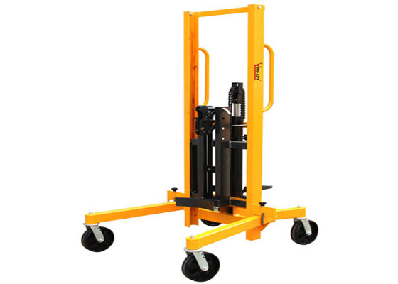 1100mm Lifting Height Hydraulic Drum Handler , Manual Hand Drum Stacker