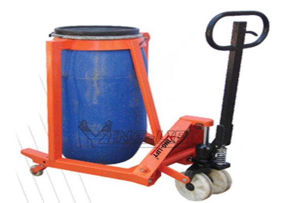 Portable Hydraulic Drum Dumper with Nylon Steering wheels / Pallet Jack