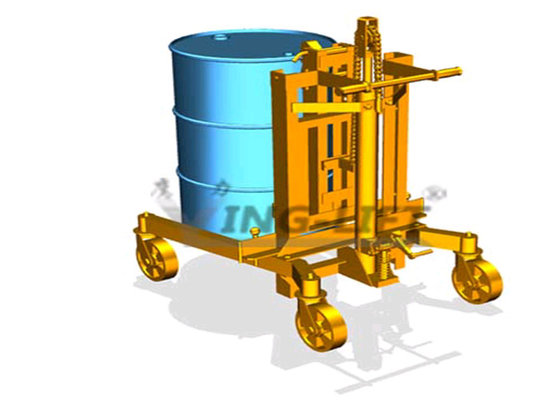 Mobile Pedal Portable Hydraulic Drum Tilter With Adjustable Legs , Barrel Mover