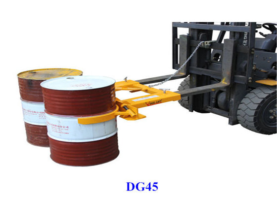 Heavy Duty Steel Construction Forklift Drum Grabber For One Or Two Drums 340kg - 680kg
