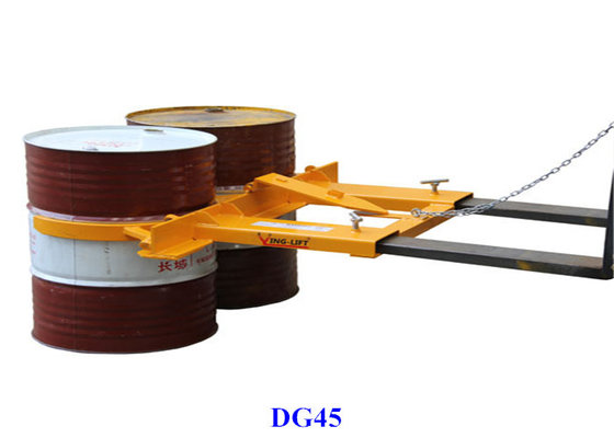 Heavy Duty Steel Construction Forklift Drum Grabber For One Or Two Drums 340kg - 680kg