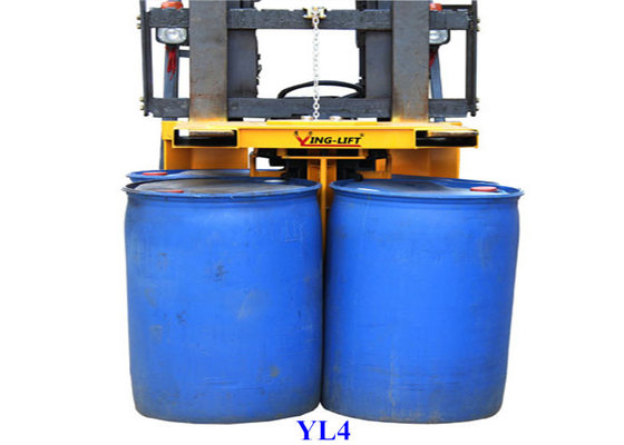 Completely Automatic Drum Carrier Forklift Attachment for Handling 1 - 4 Drums