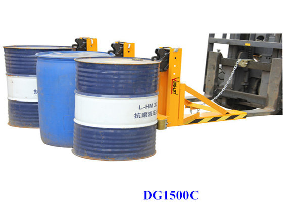 500kg to 2000kg Black - Grip Forklift Drum Lifter for Thin Walled Drums