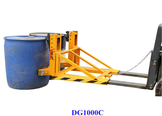 500kg to 2000kg Black - Grip Forklift Drum Lifter for Thin Walled Drums