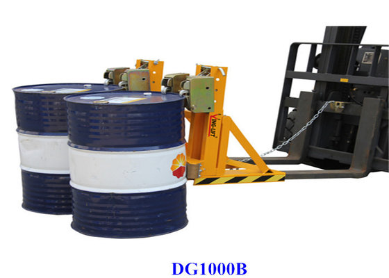 Durable Rim Grip Dual Drum Forklift Drum Grabber with Double Grip Head