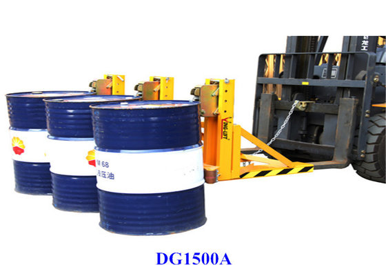 Open Or Closed Head Drum Grabber Forklift Attachment For Handling 1 - 4 Drums