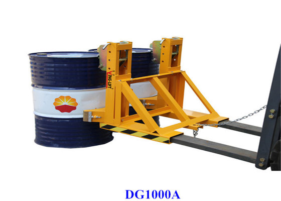 Open Or Closed Head Drum Grabber Forklift Attachment For Handling 1 - 4 Drums