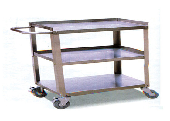 Stainless Steel Hand Truck Trolley With 2 Or 3 Shelves , 100 - 120KG Capacity